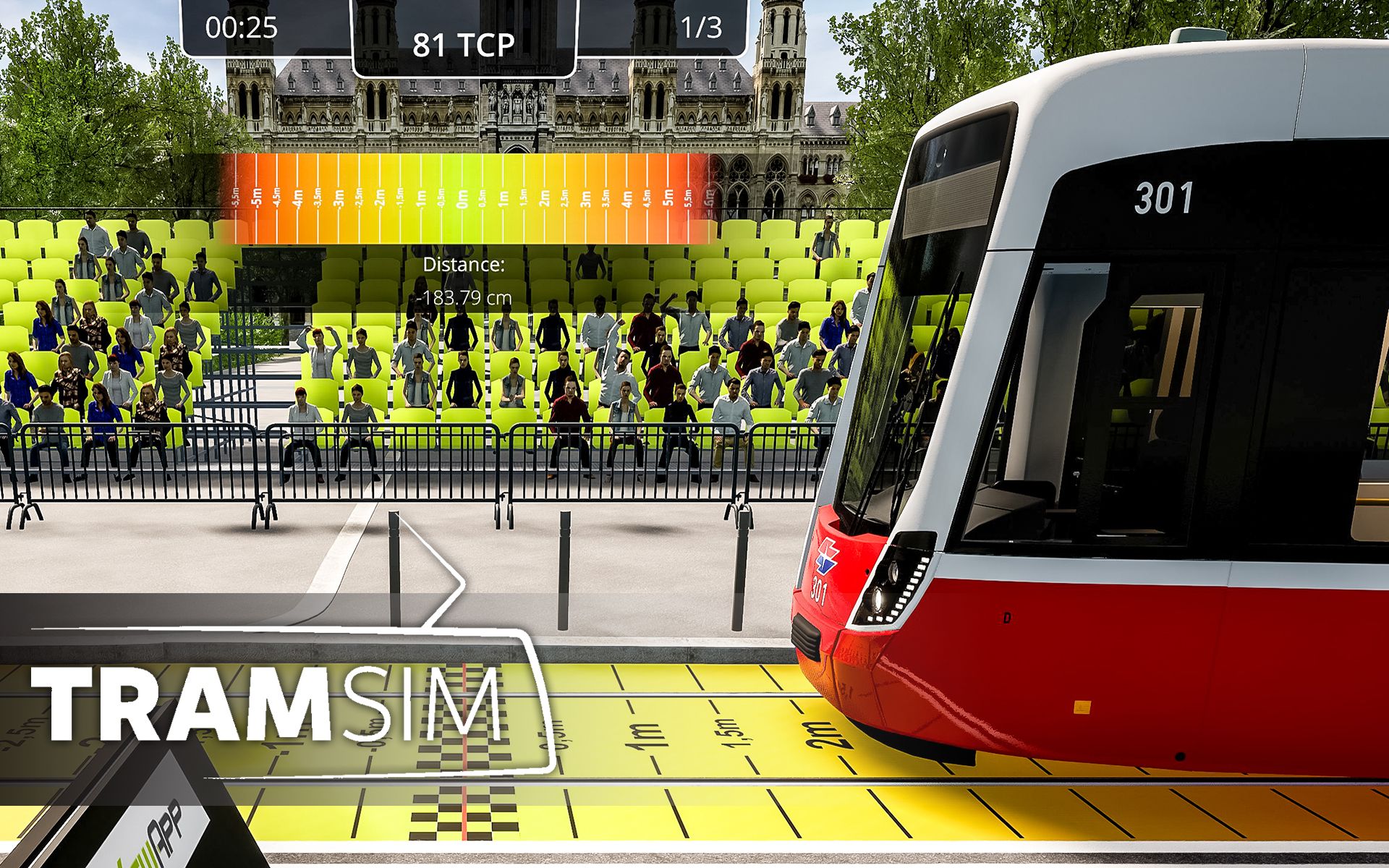 有轨电车模拟 #1.5:无证司机挑战电车竞赛 精准停车/目视速度 | TramSim