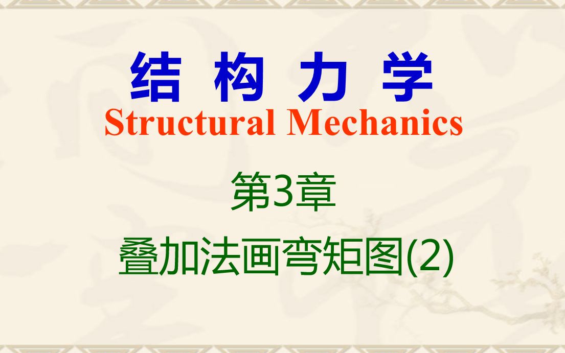 结构力学第3章叠加法画弯矩图(2)