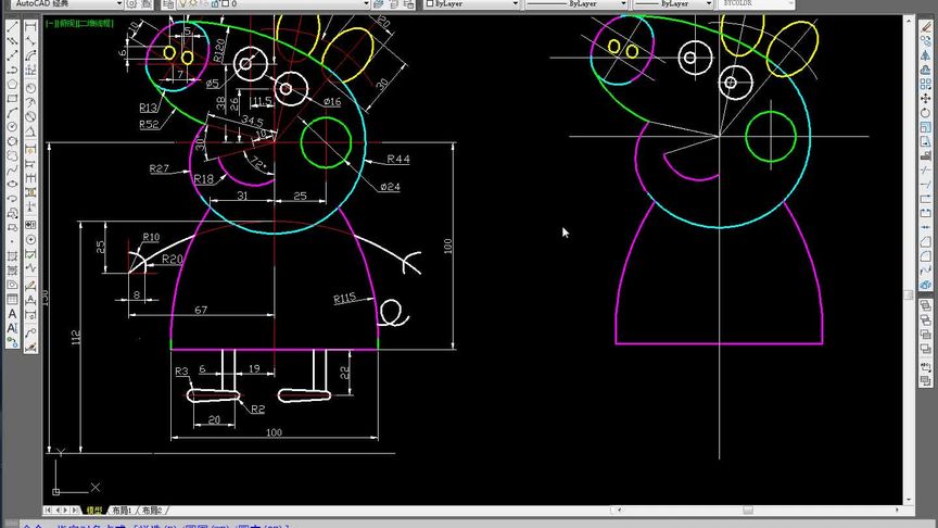 小猪佩奇5 #cad教学