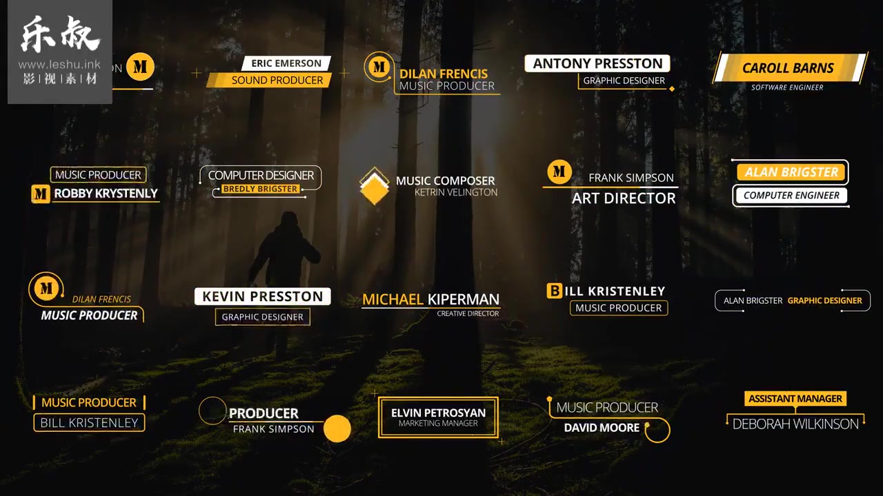 【可免费下载】Pr字幕模板 20 Lower Thirds 常用人名项目 字幕条