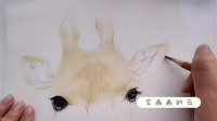 彩铅和色粉笔搭配,画一只可爱的长颈鹿,也太逼真了吧!
