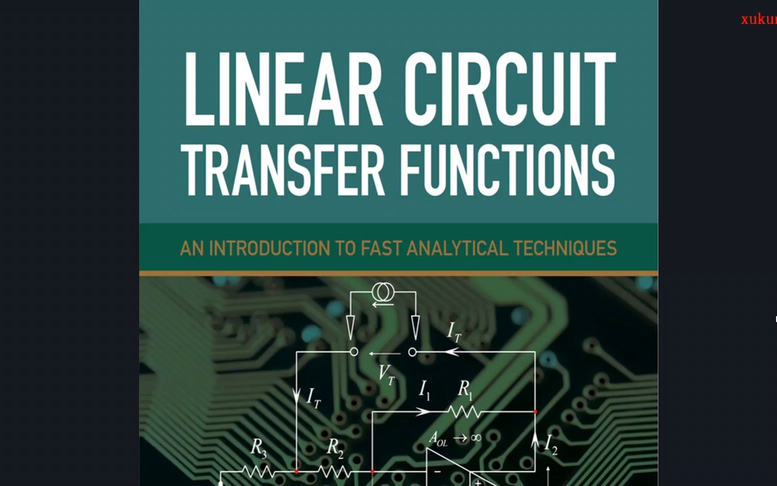 《线性电路传递函数》一书介绍