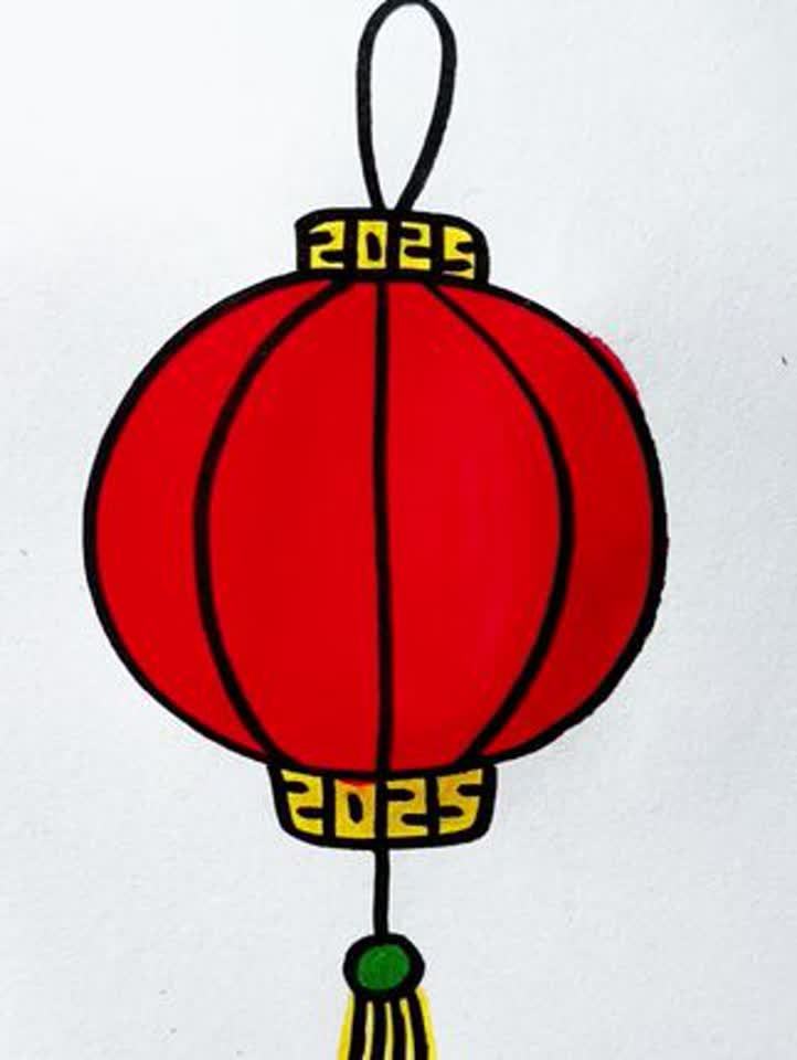 灯笼这样画,一看就会#一学就会系列 #一起学画画 #儿童简笔画