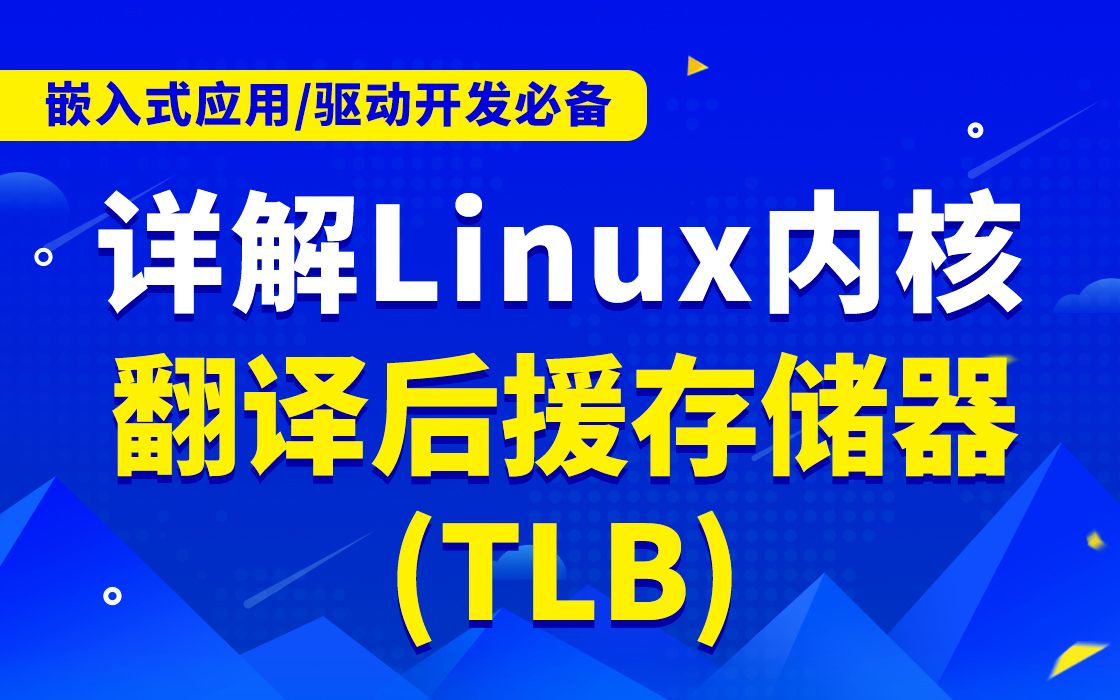 【嵌入式开发第一百六十一讲】剖析L inux内核翻译后援存储器(TLB)|...