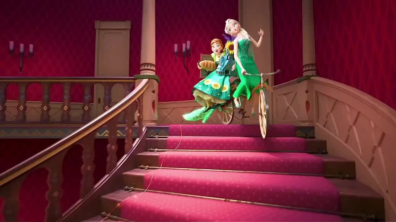 冰雪奇缘番外篇,安娜公主的生日派对 #动画 #...