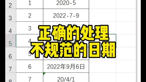 如何正确的处理不规范的日期?#excel技巧 #怎么使用excel表格 #表格...