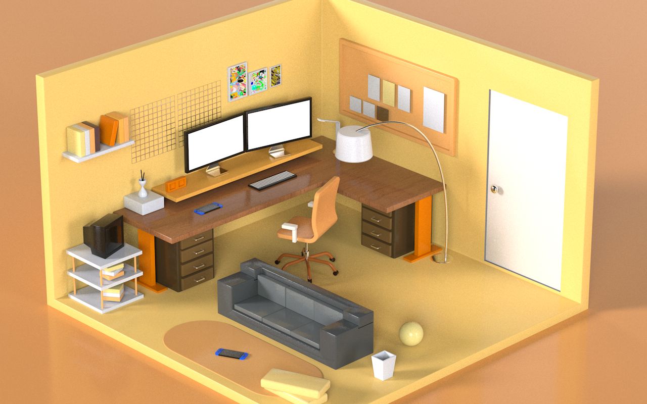 C4D基础教程之小场景——基础房间搭建