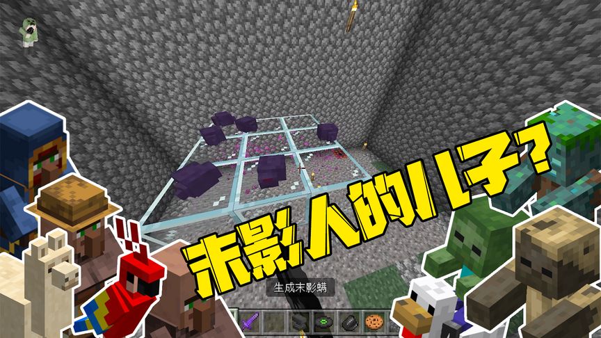 我的世界:罕见生物末影螨 !100个末影珍珠才有几率出现!