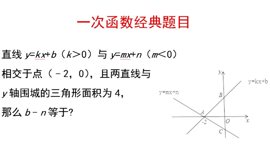 一次函数经典题目:这题可一定要会做