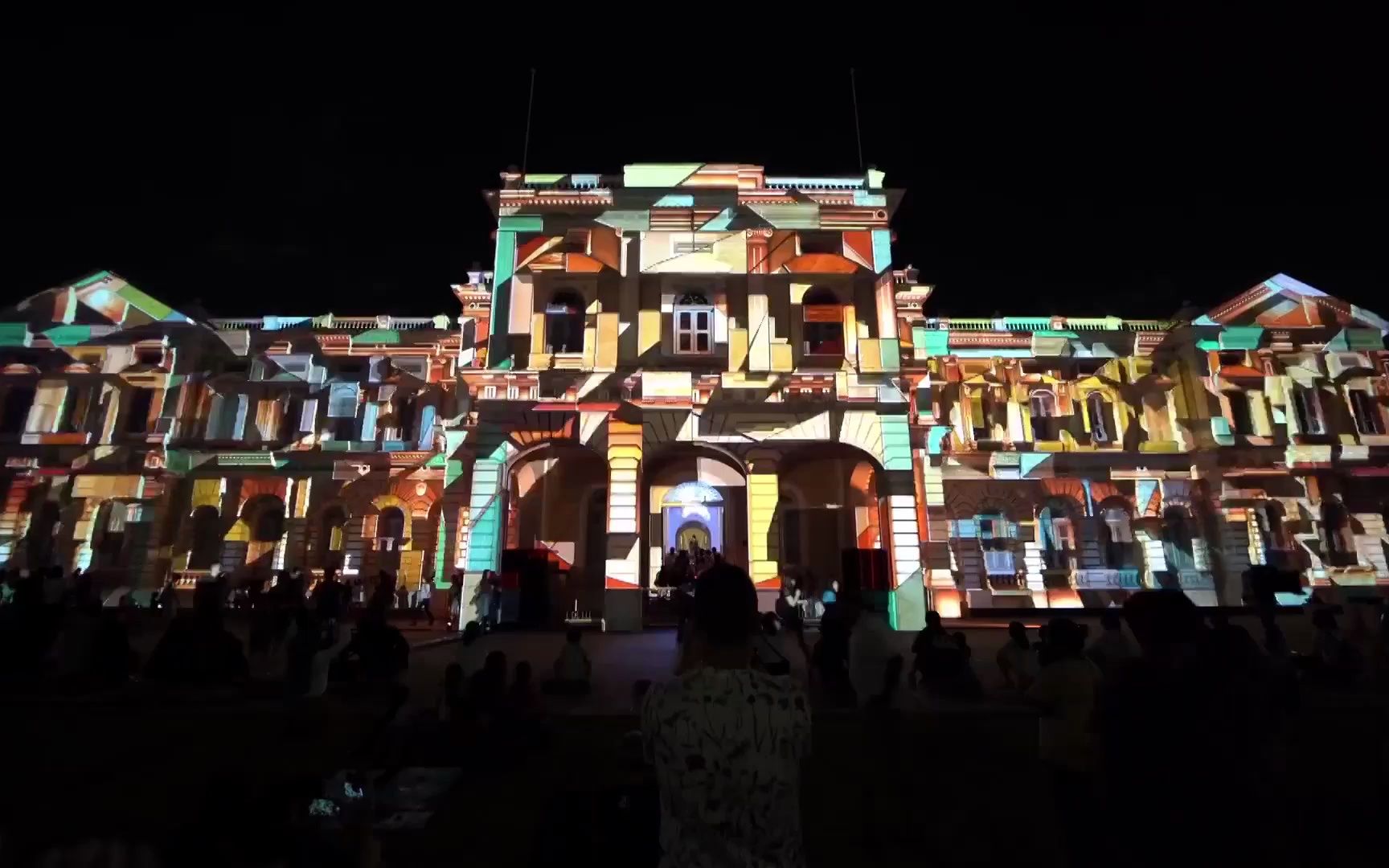 建筑投影唤醒沉睡历史夜游投影视频制作 夜游创意视频制作 夜市引流...