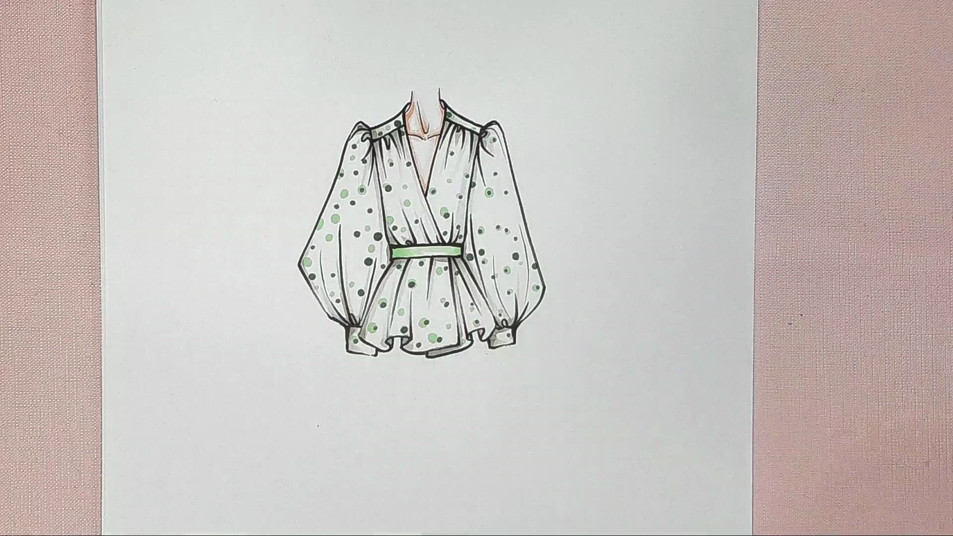 服装设计手绘学习:上衣款式图设计