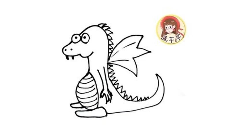 卡通手绘简笔画,小恐龙