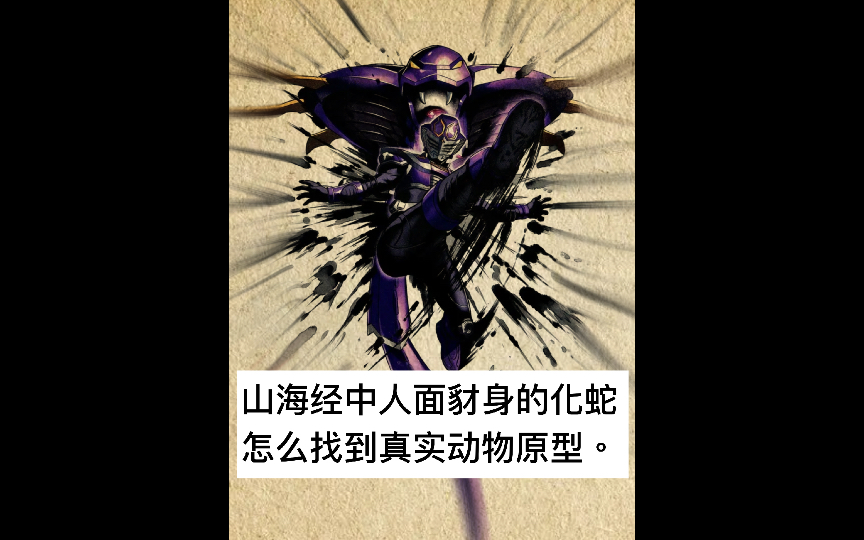 ...洞画山海】(ai读稿版)探究山海经里人面豺身有翼蛇行的化蛇真实动物...
