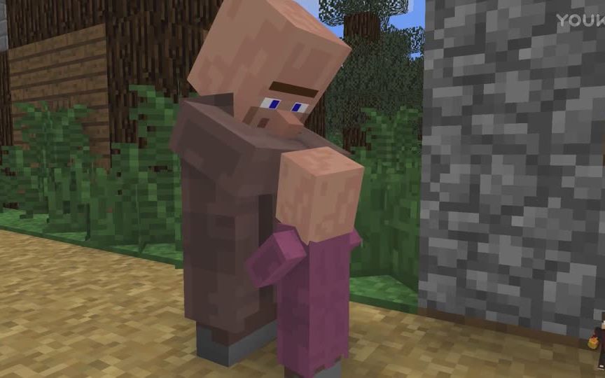 我的世界动画片 村民们用自己做的药把僵尸恢复村民