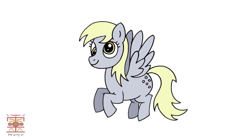 卡通简笔画教学分享:傻傻的马儿