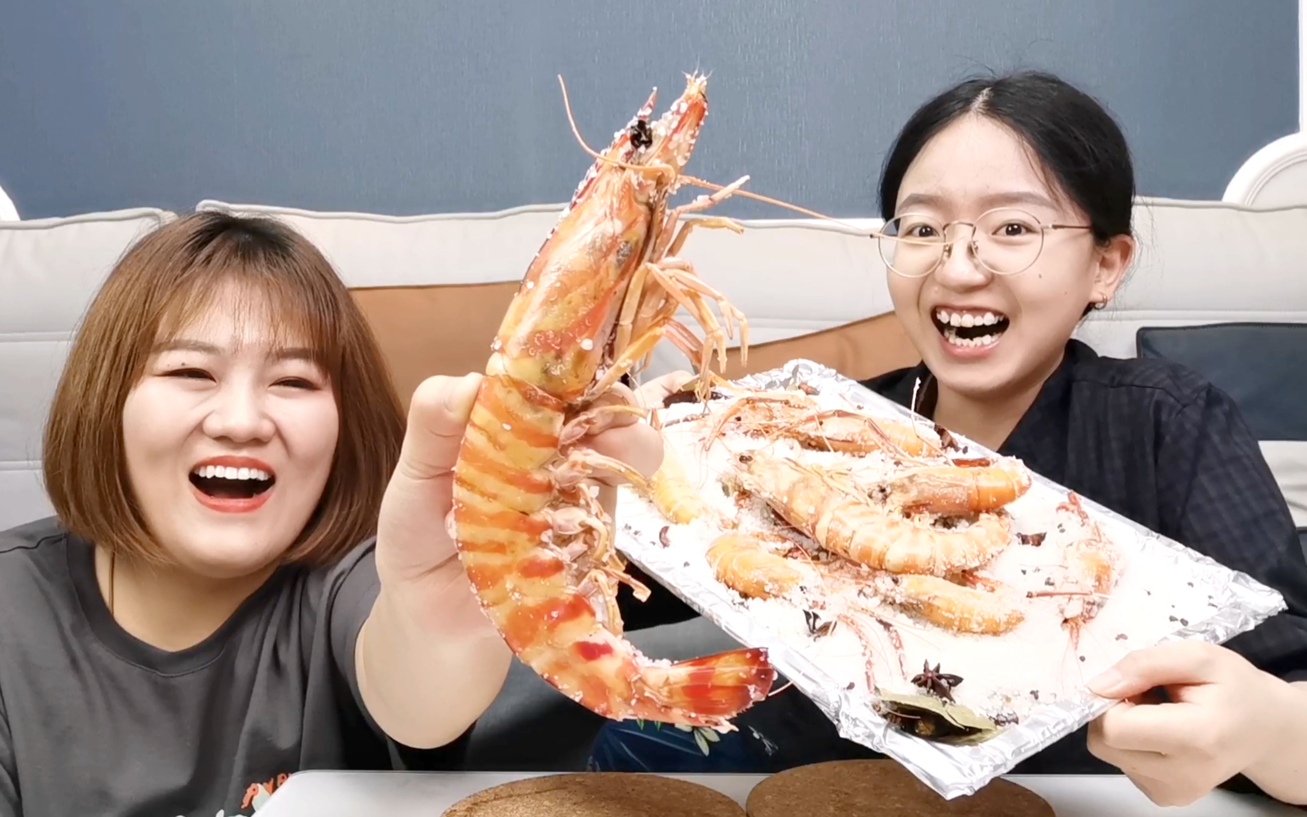 盐 焗 大 虾 顶 呱 呱