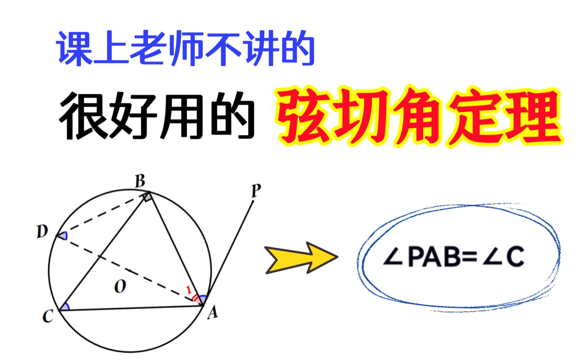 初中数学“弦切角定理”!切线与圆隐藏的角度定理?