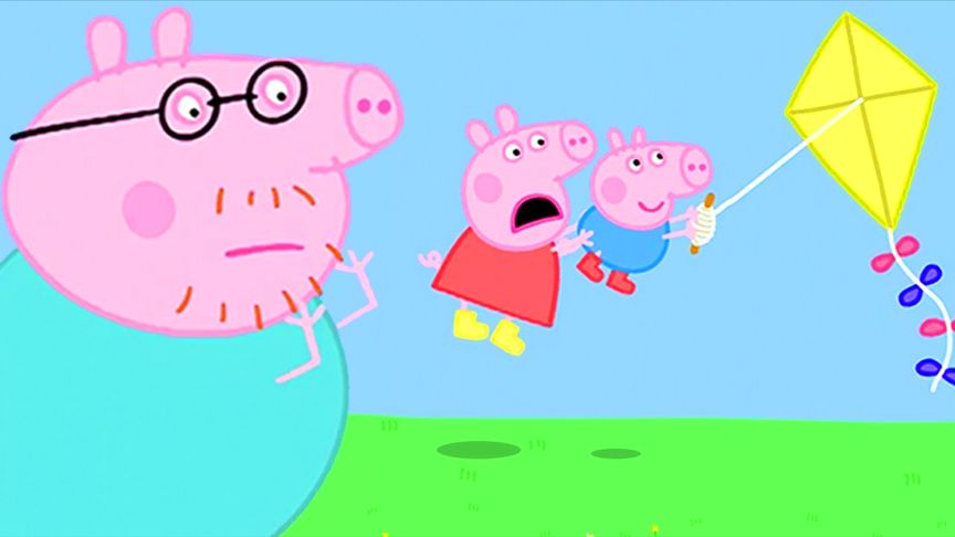 小猪佩奇全集:精选合集1小时,风筝卡住了! Peppa Pig儿童动画