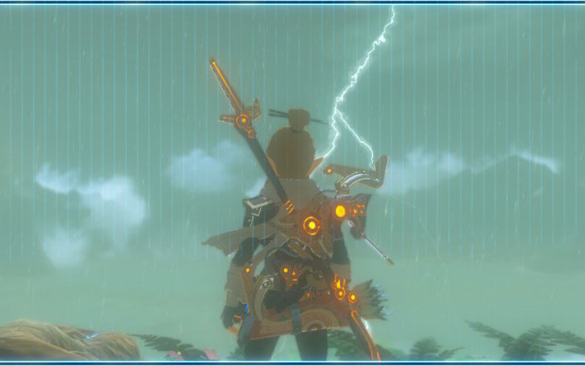 塞尔达传说旷野之息 - 守护者匕首对雷咒盖侬的超高输出