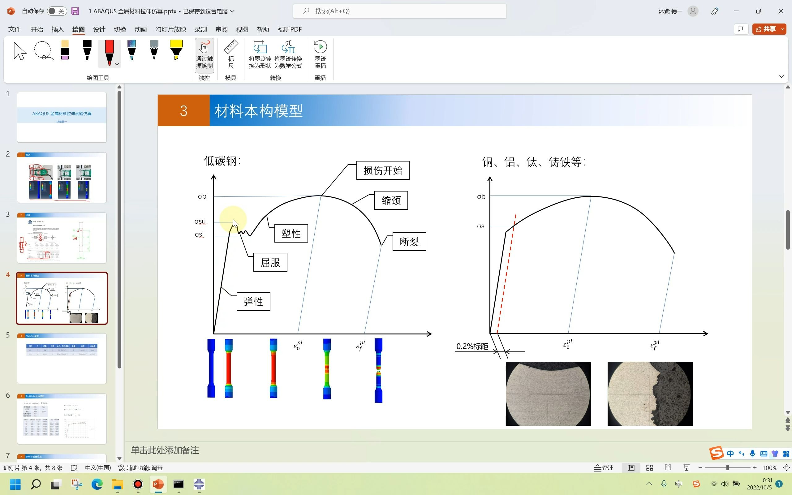ABAQUS 金属材料试样拉伸试验仿真