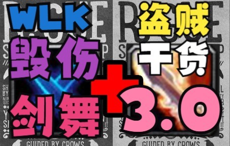 WLK盗贼干货 WCL毛伤DPS指南3.0 剑舞 毁伤 naxx 魔兽世界巫妖王之...