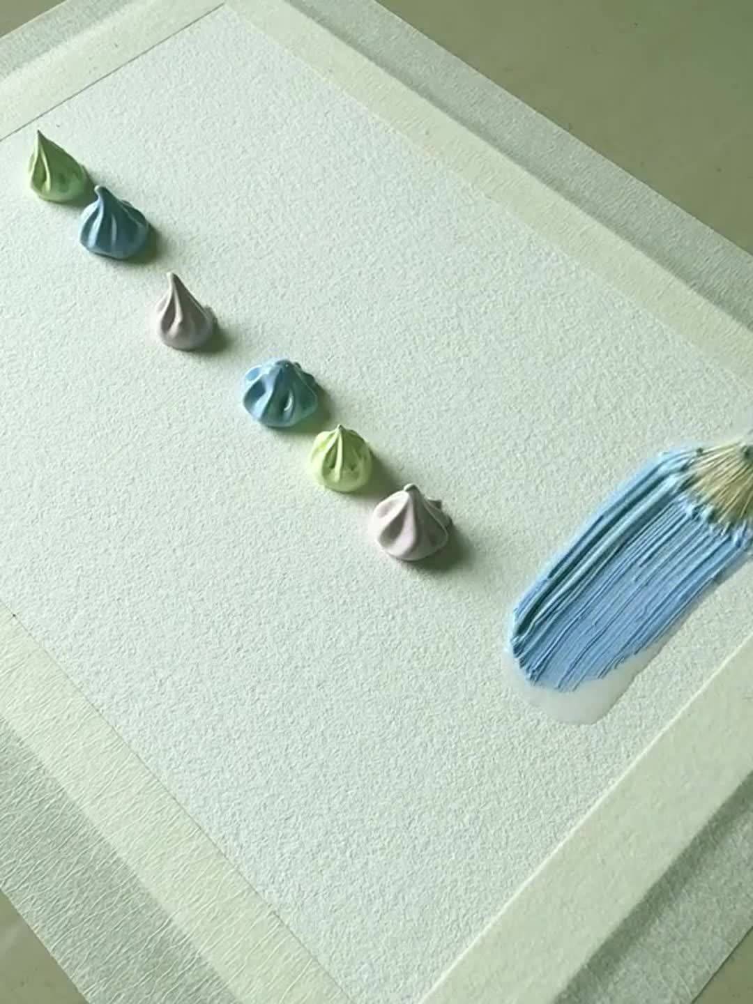 丙烯绘画教程:秋浪映绿,零基础也能学! 