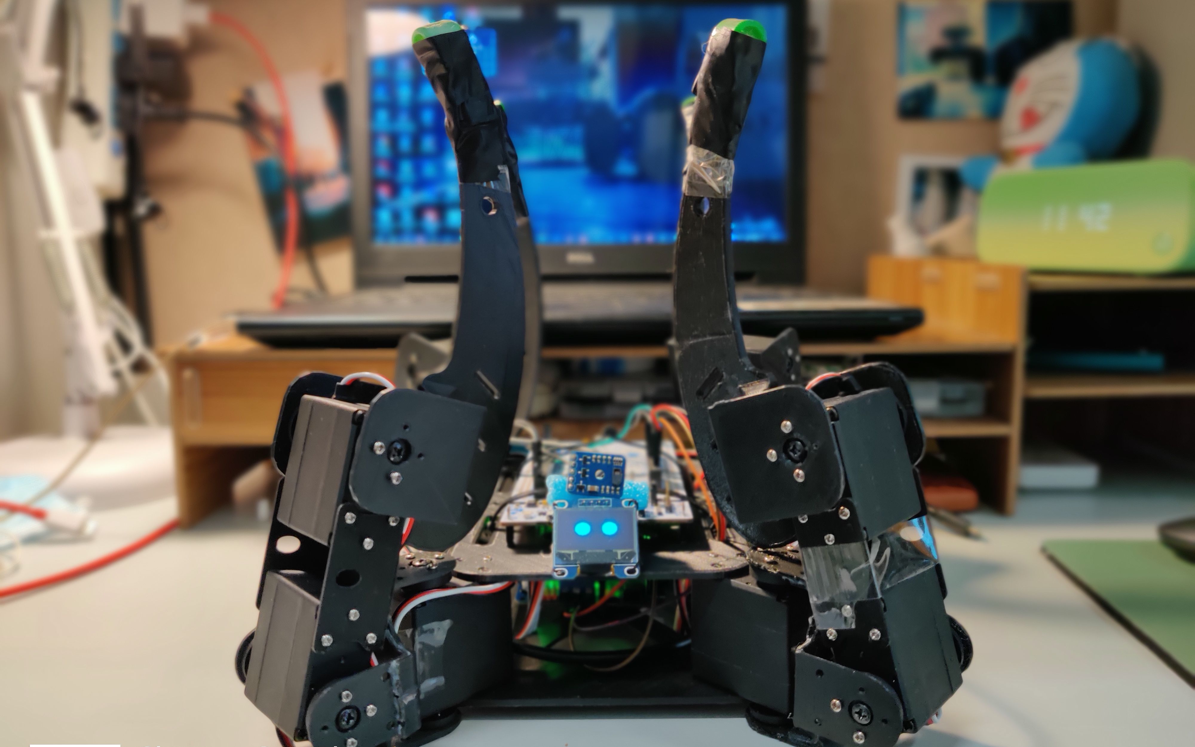 大二在校生一个月肝出的炫酷四足机器人!主控stm32开发板