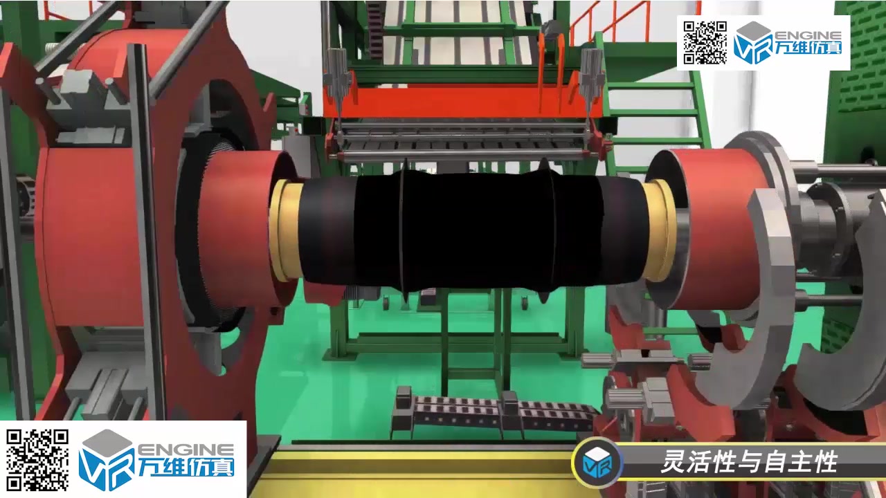 虚拟仿真 轮胎的最终成型过程仿真演示视频_2