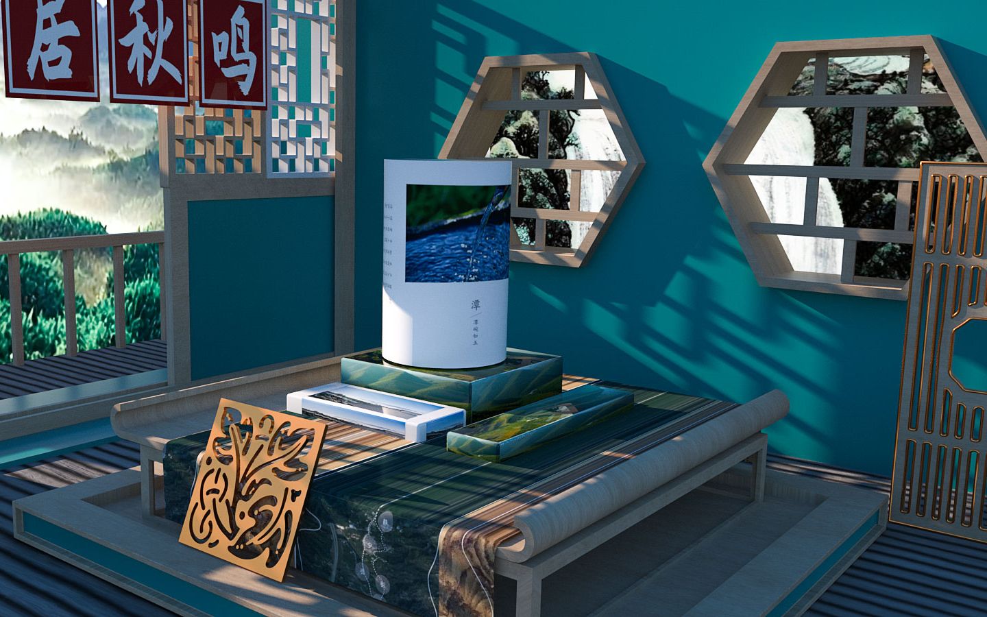 C4D室内建模渲染 C4D场景建模 OC渲染