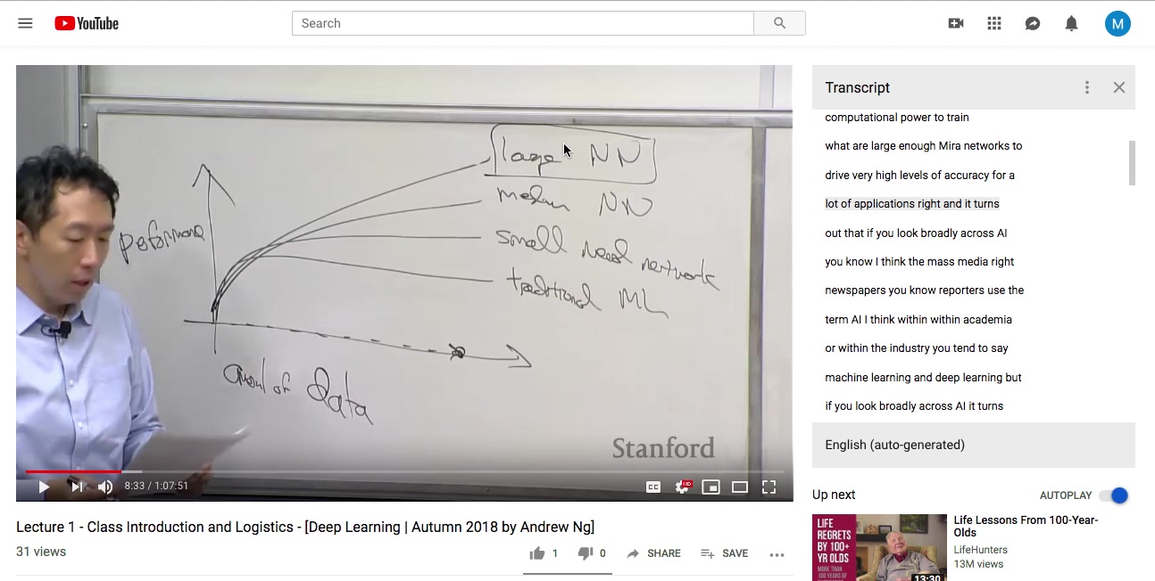 吴恩达老师 2019 最新款 深度学习课 cs230 - 002 - 大数据 大模型 强算力