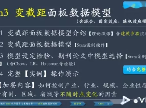 目录介绍Stata空间计量模型、面板数据模型等