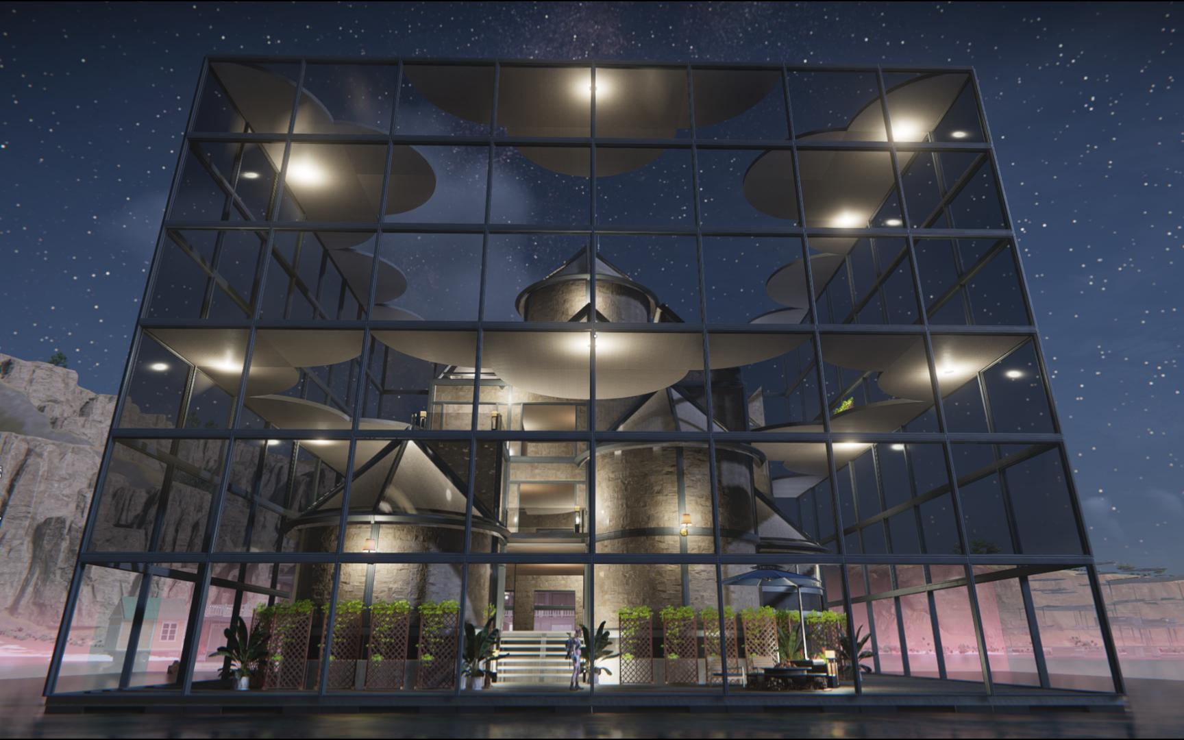 七日世界建筑教程《云石》/蓝图/简约系/城堡/建造过程/五倍速