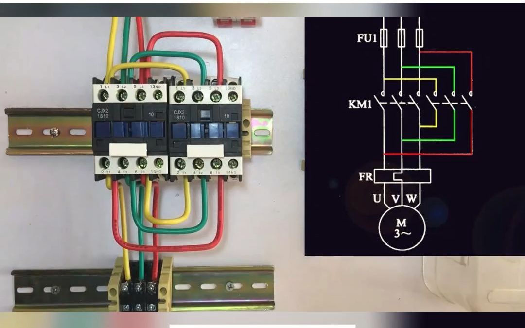 手把手教你用接触器控制电机正反转怎么接线
