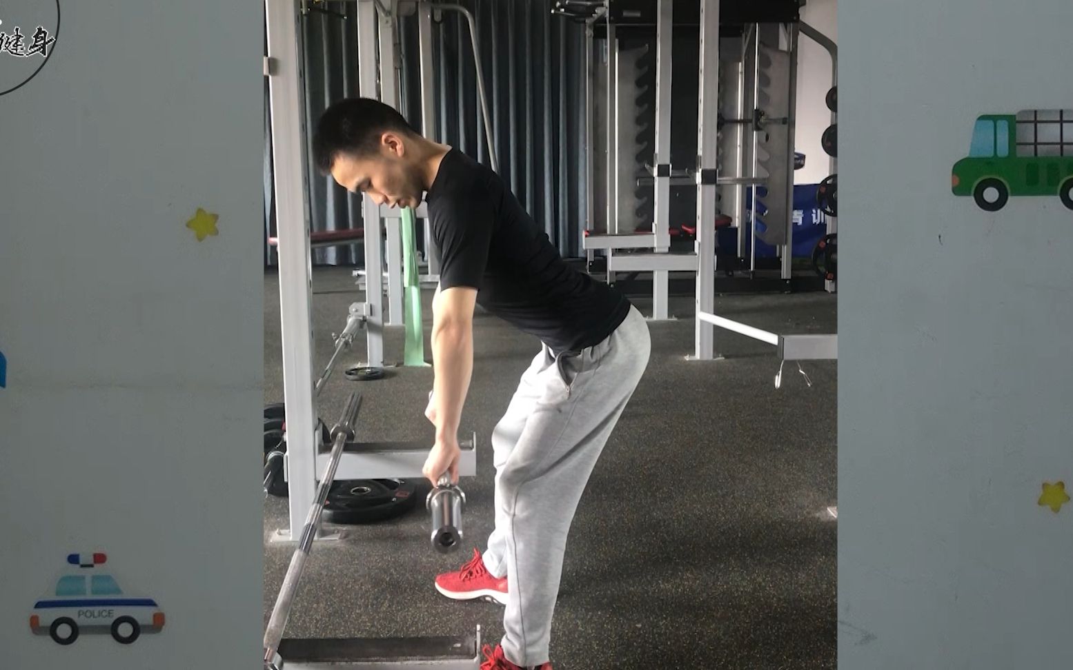 杠铃正手划船,找到运动轨迹,背部训练