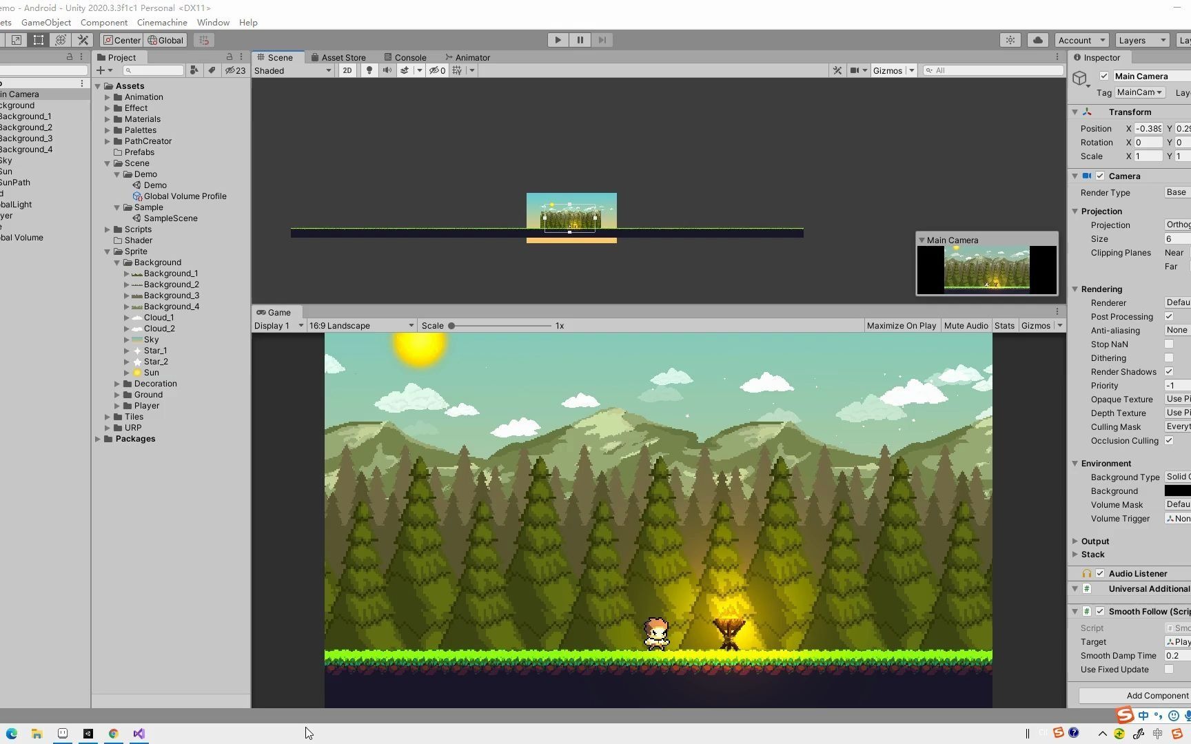 【Unity 2D】昼夜更替的解决方案