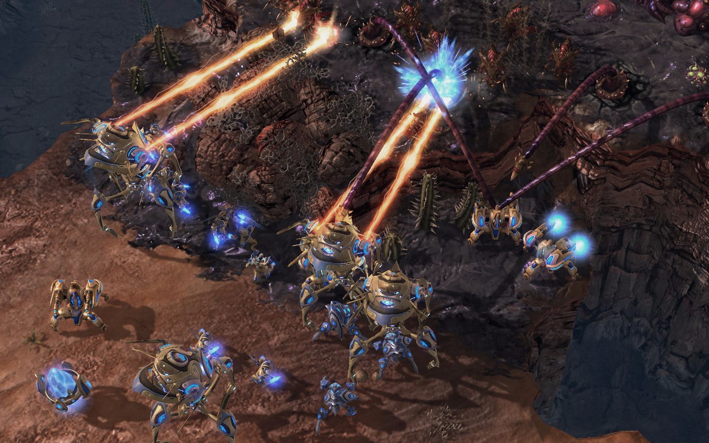 【星际争霸2】艾尔光束流!精彩绝伦的多线拉扯!