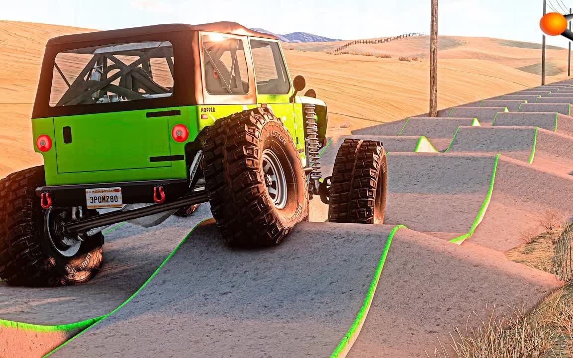 《BeamNG.drive》游戏之汽车VS悬架测试