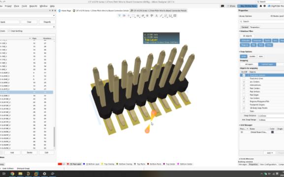【封装库简介】87. CJT长江连接器A1276系列连接器排针PCB封装库