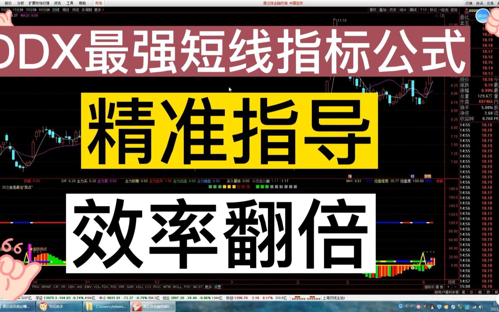 DDX最强短线指标公式,精准指导,效率翻倍。