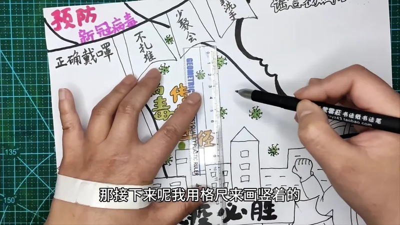 开学必交 抗击疫情手抄报 主副标题都有哦!