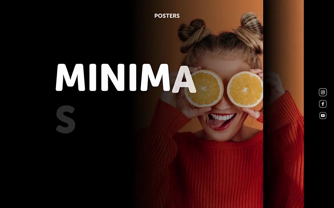 AE、PR模板-流行大标题图文海报设计动画