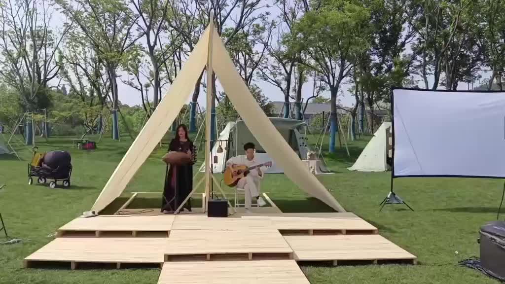 惬意时光露营地户外活动指弹吉他手碟演出记录上一次的演出视频