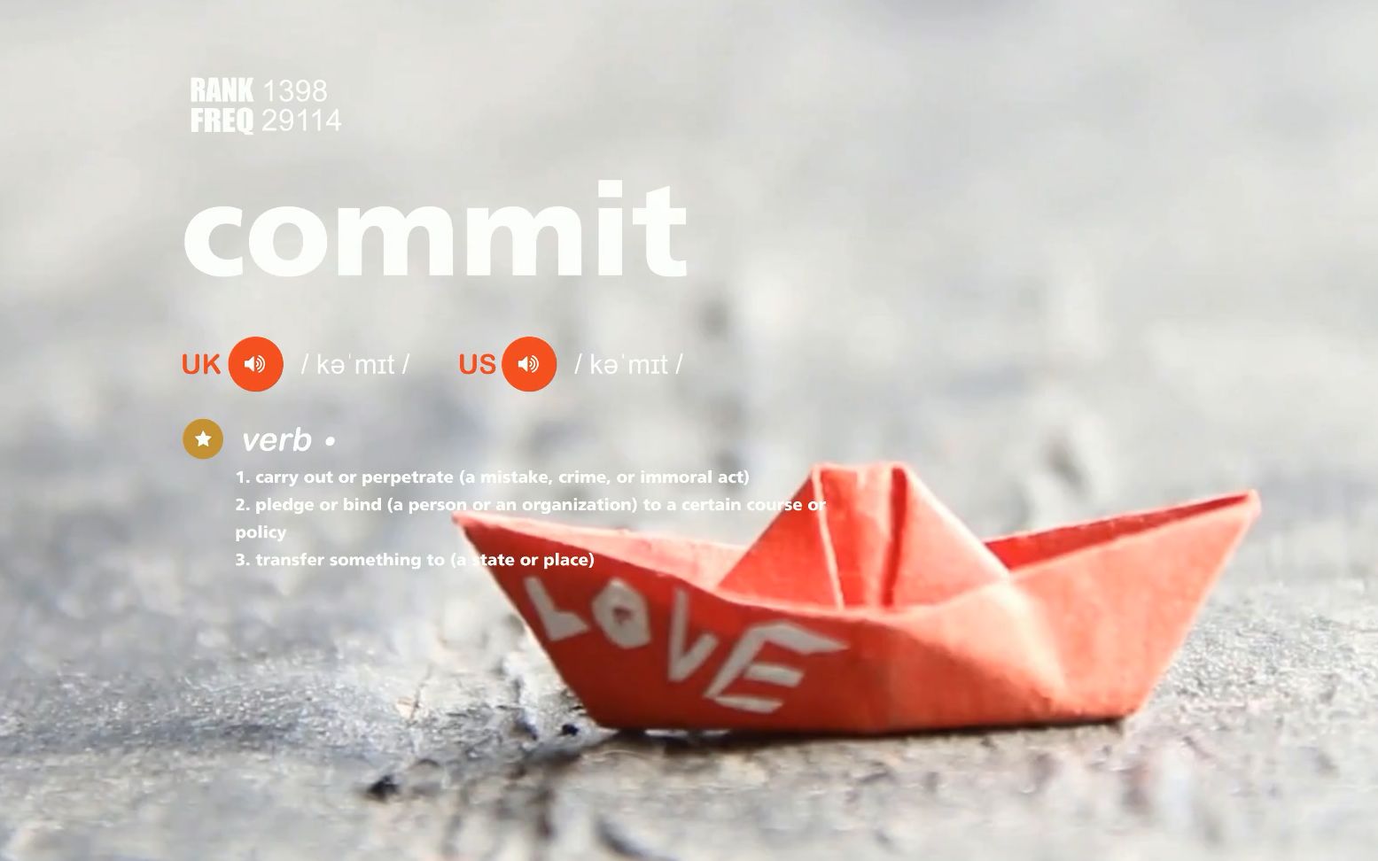 四级核心词:commit(排行 1398 词频 29114)