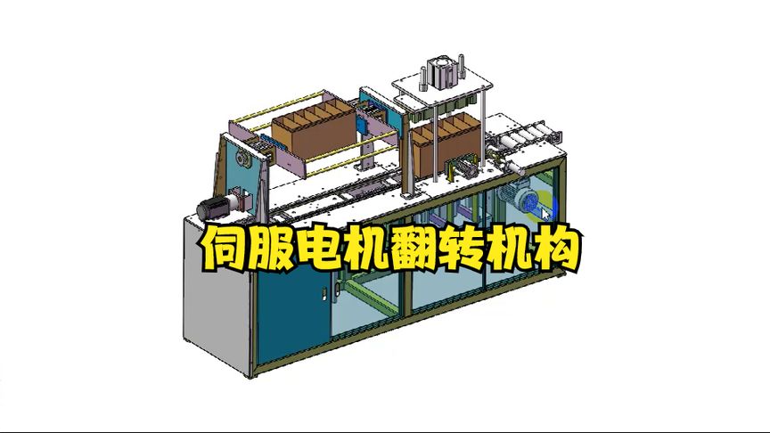 伺服电机翻转180设备机构,结构细化,设计思路梳理