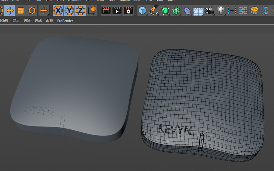 家电产品建模C4d产品建模收缩包裹和网格变形器的使用