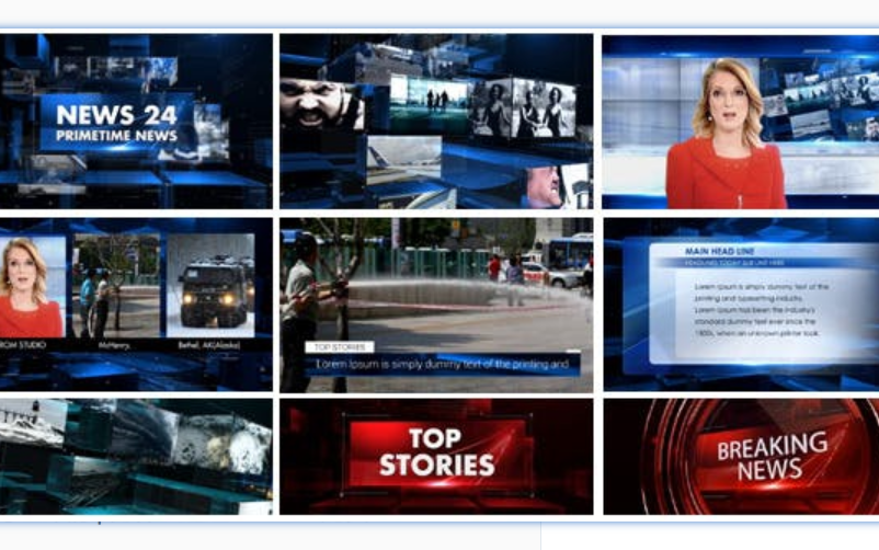 AE模板-三维立体新闻联播节目片头模板 转场过渡 电视台科技财经新闻...