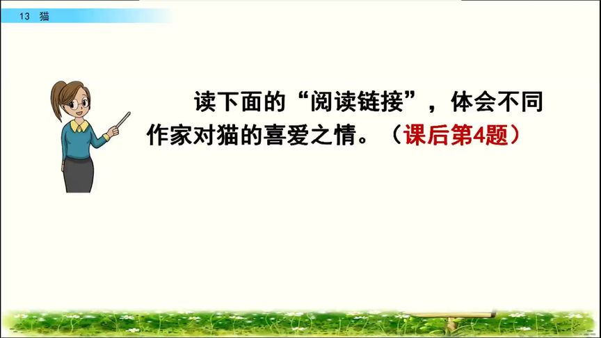统编语文四下13课 猫 第二课时