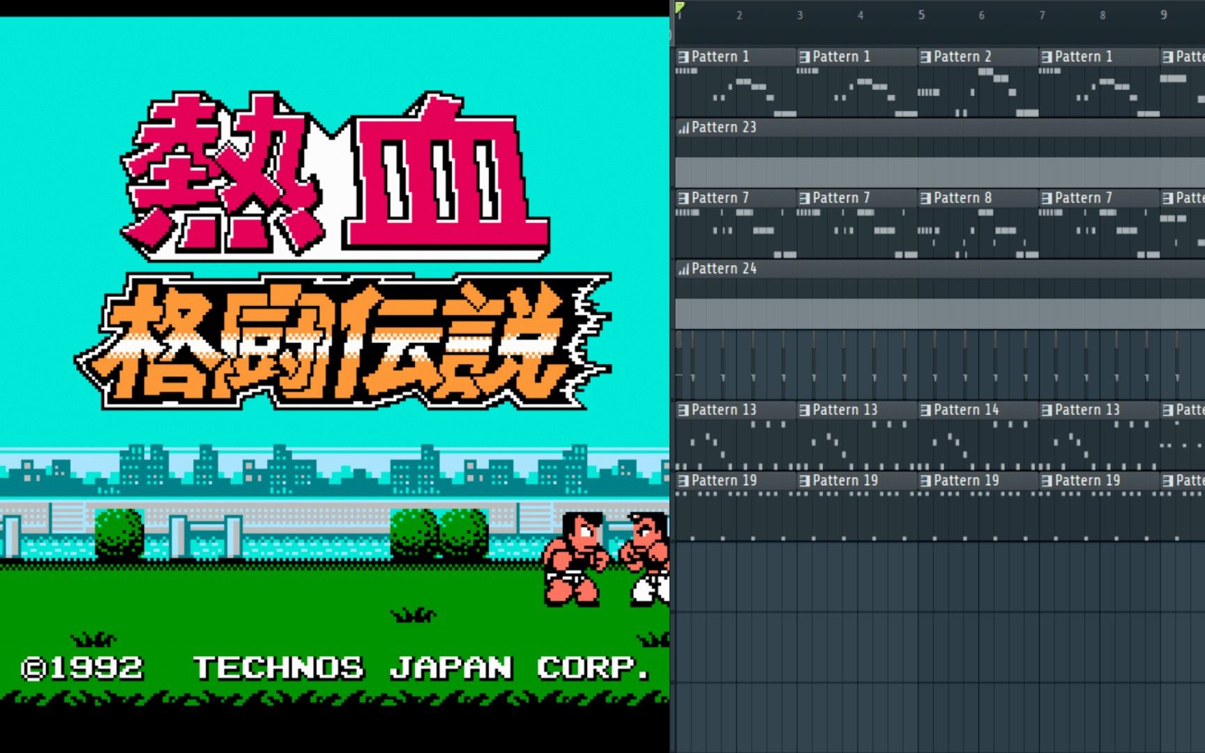 FC游戏《热血格斗》创建人物 BGM 扒谱