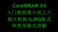 CorelDRAW X4入门教程第六讲之六图片转换为JPG格式和常用格式讲解