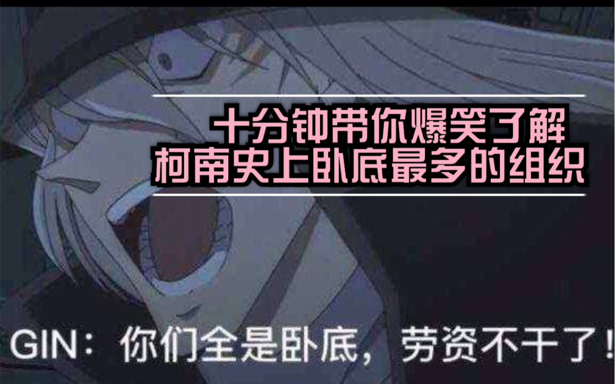 十分钟带你爆笑了解柯南里卧底最多的黑衣组织